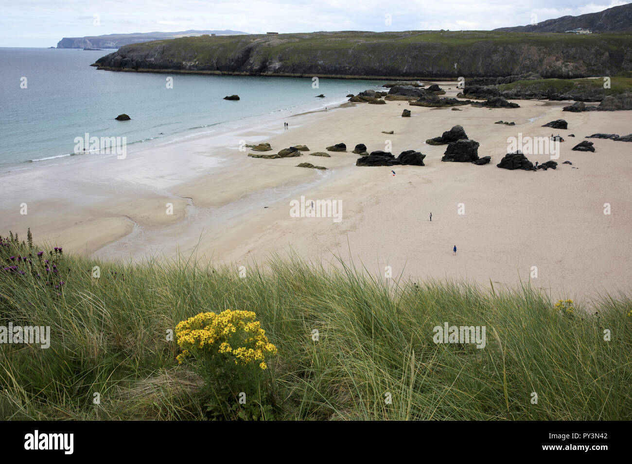 The beaches at Durness peninsula, Scotland, Highlands, United Kingdom ...