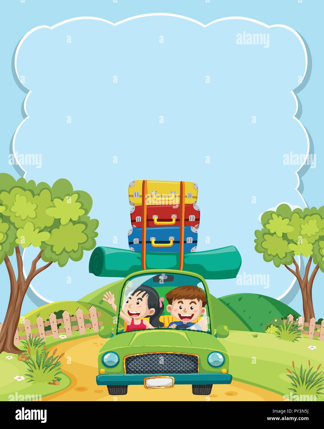 Transport road trip couple Stock Vector Images - Alamy