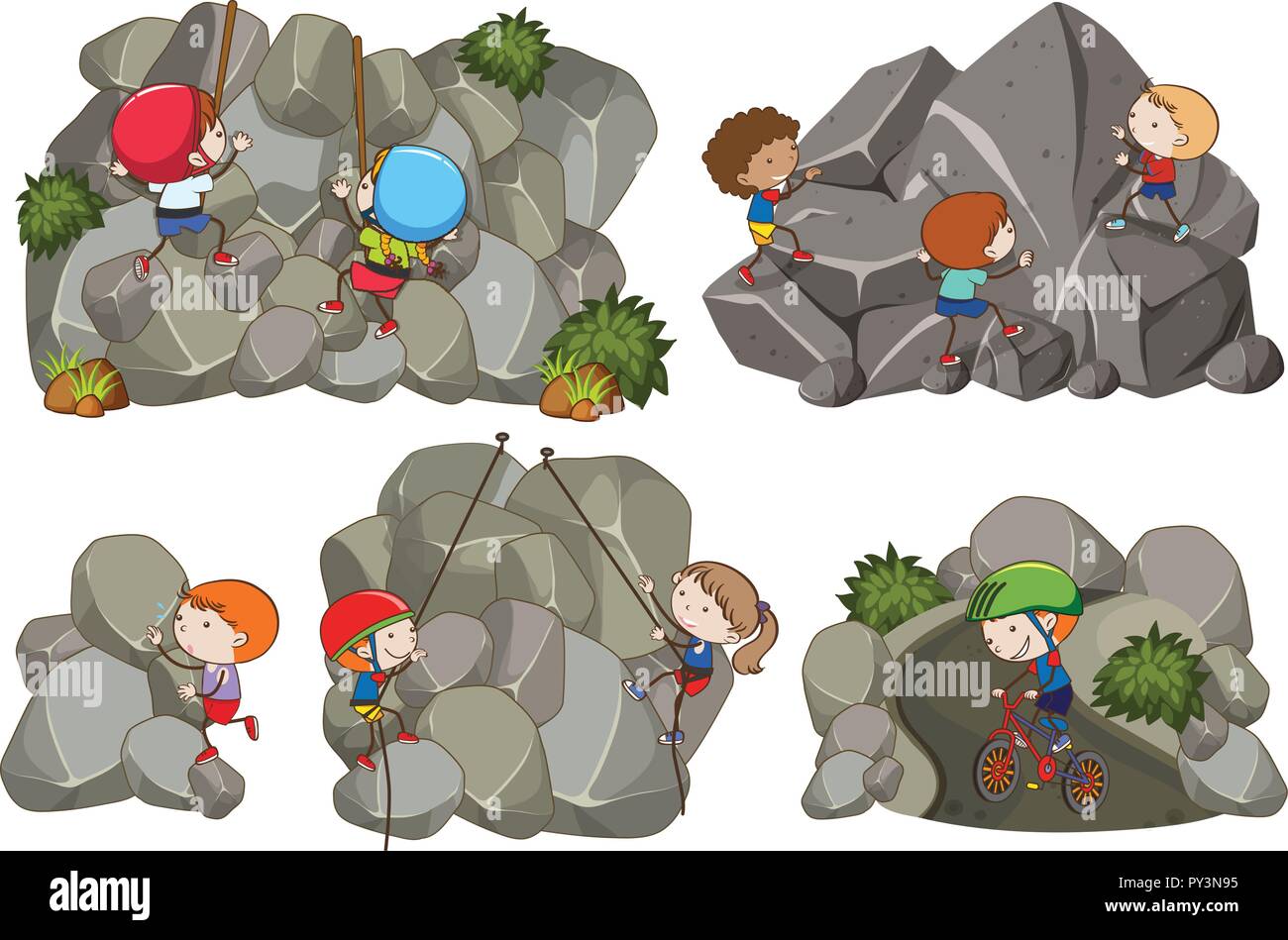 Set of different outdoor sports illustration Stock Vector Image & Art ...
