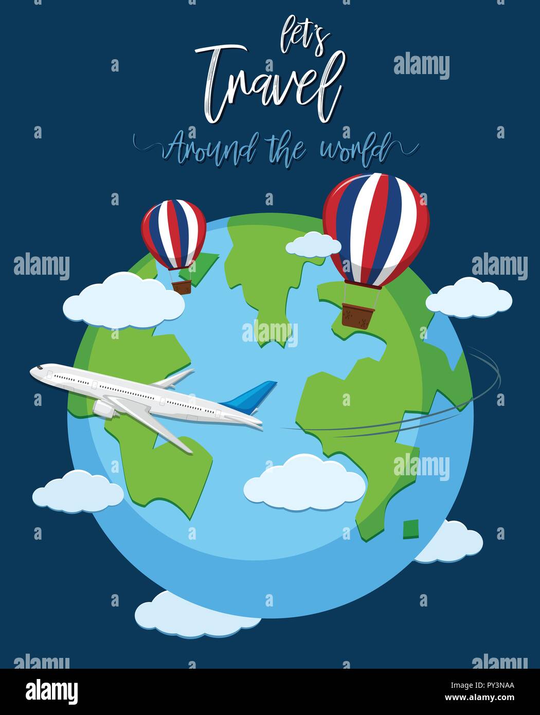 Travel over the world illustration Stock Vector Image & Art - Alamy