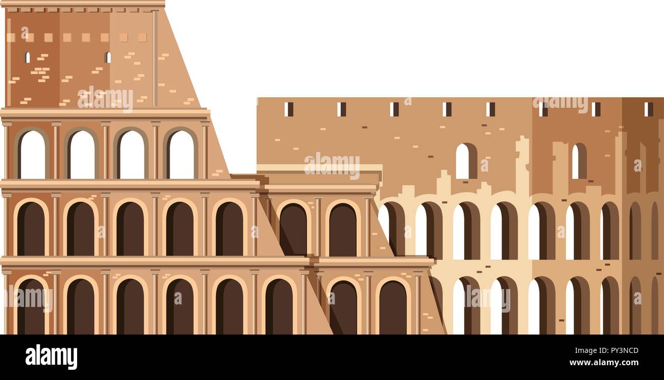 Colosseum In Rome Italy Landmark illustration Stock Vector Image & Art ...