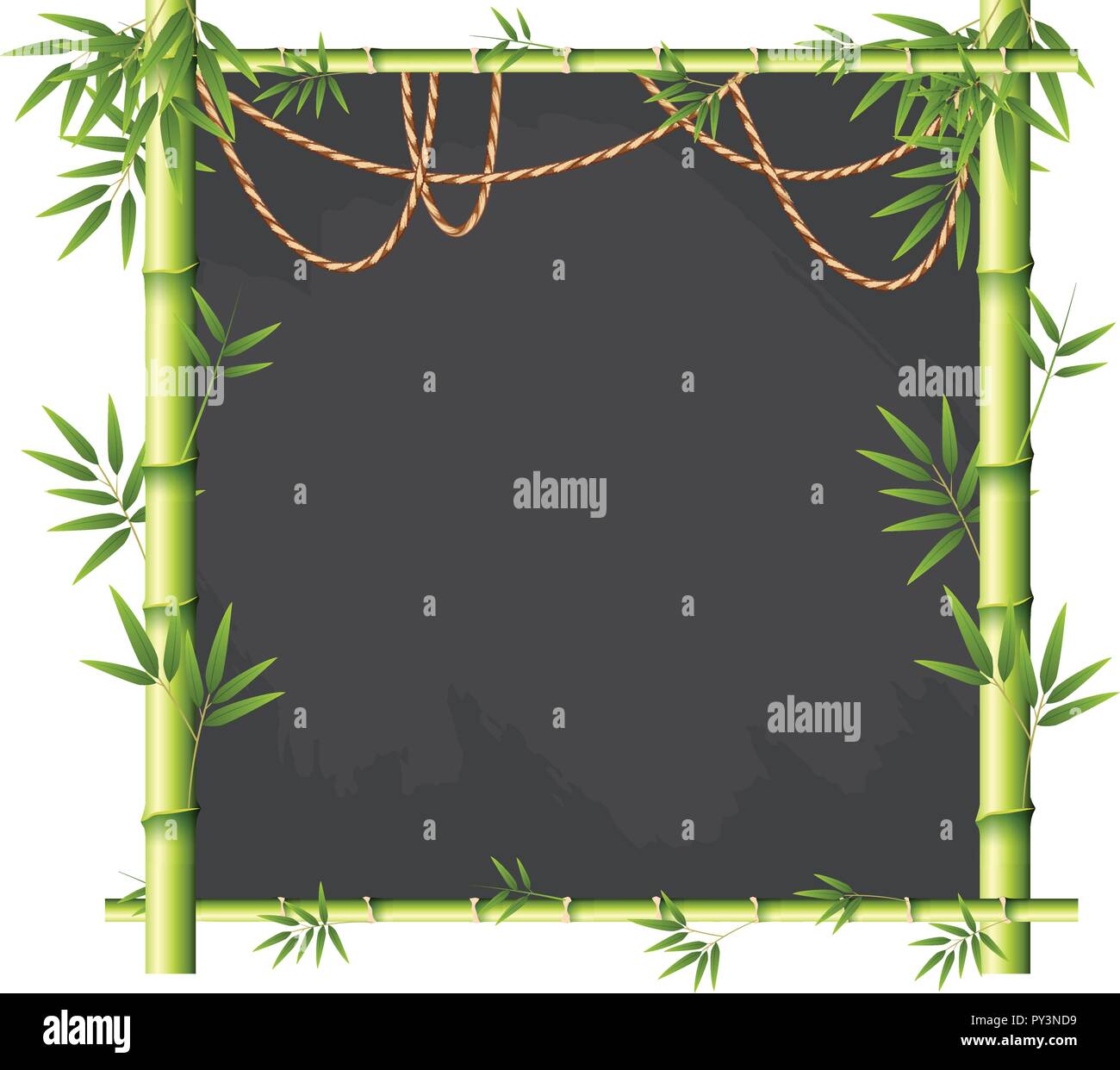 A green bamboo banner illustration Stock Vector Image & Art - Alamy