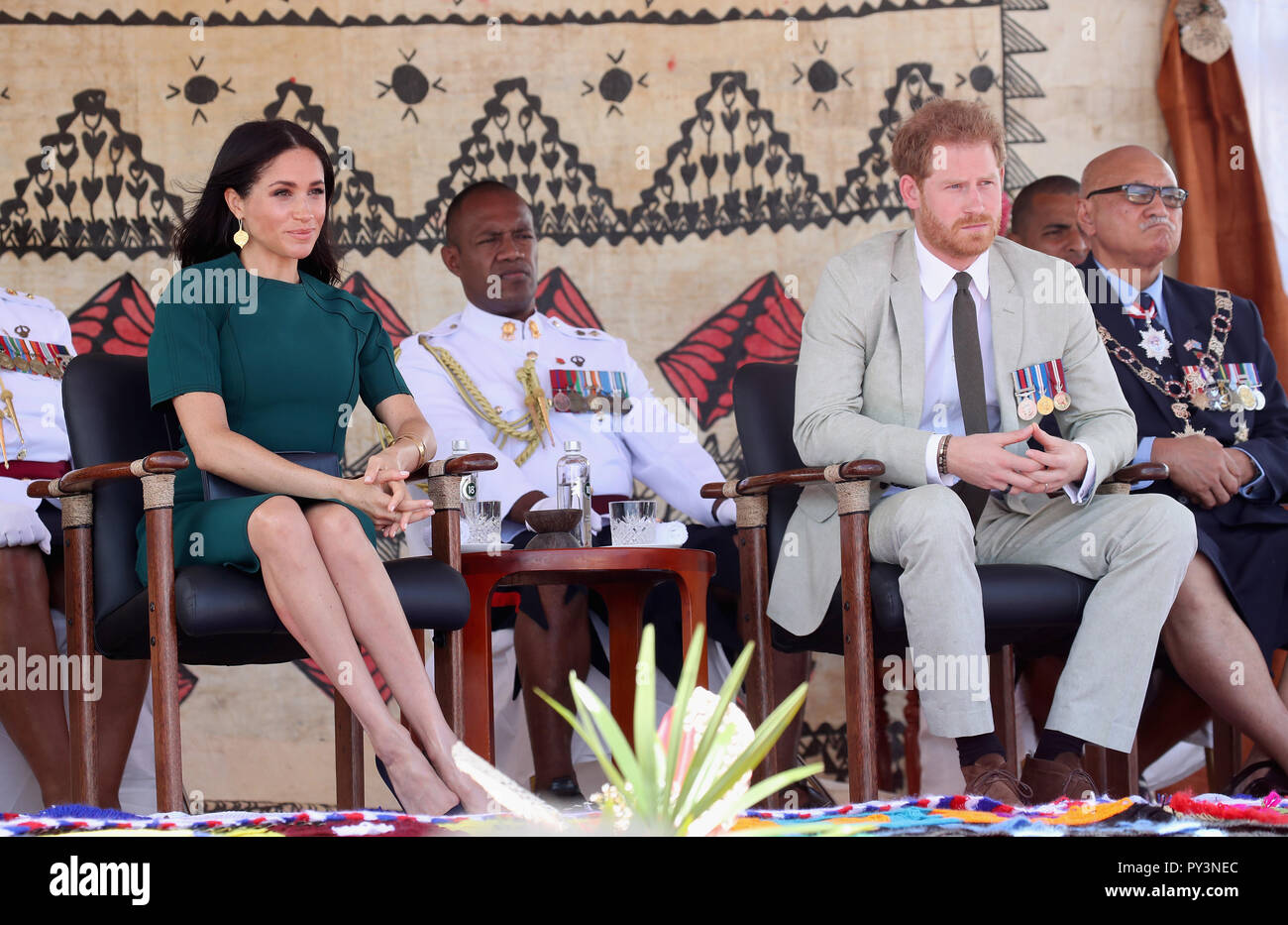 The Duke and Duchess of Sussex unveil a statue in honour of Sergeant ...