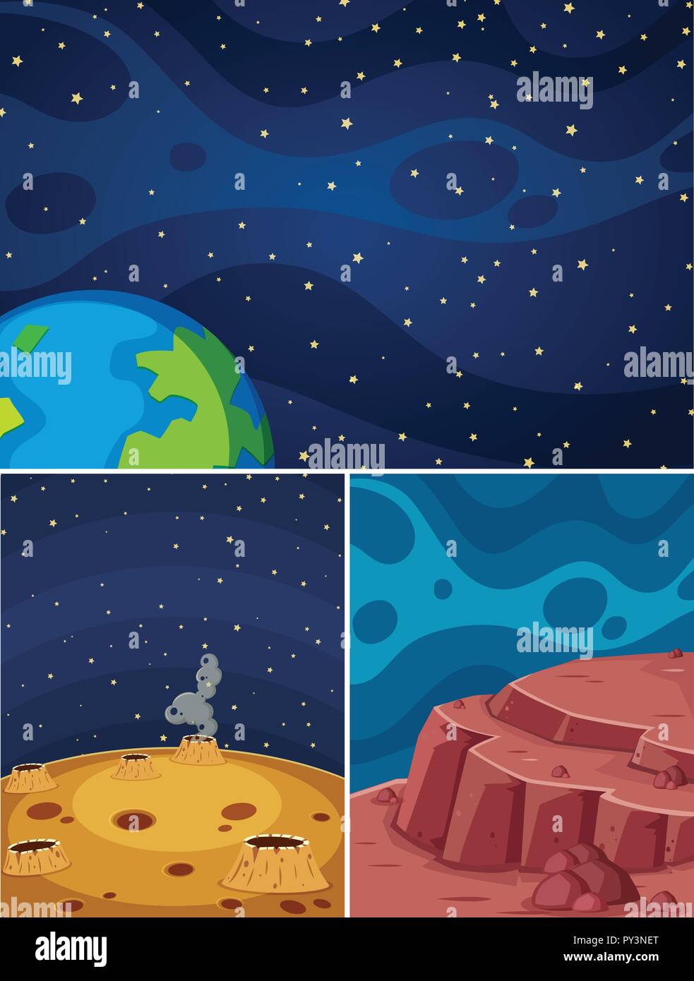 A Set of Space Template illustration Stock Vector Image & Art - Alamy