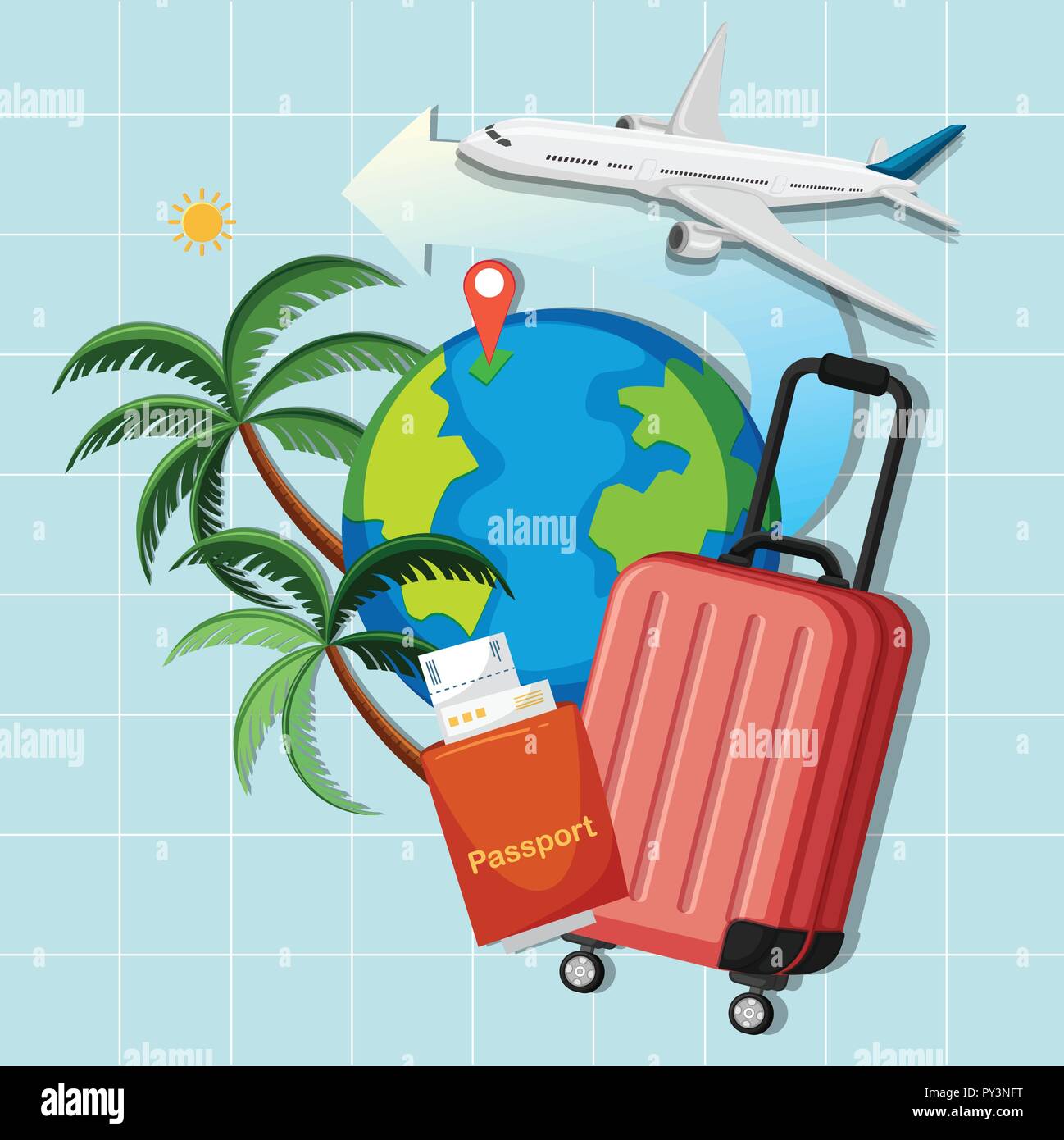 Travel objects concept design illustration Stock Vector Image & Art - Alamy