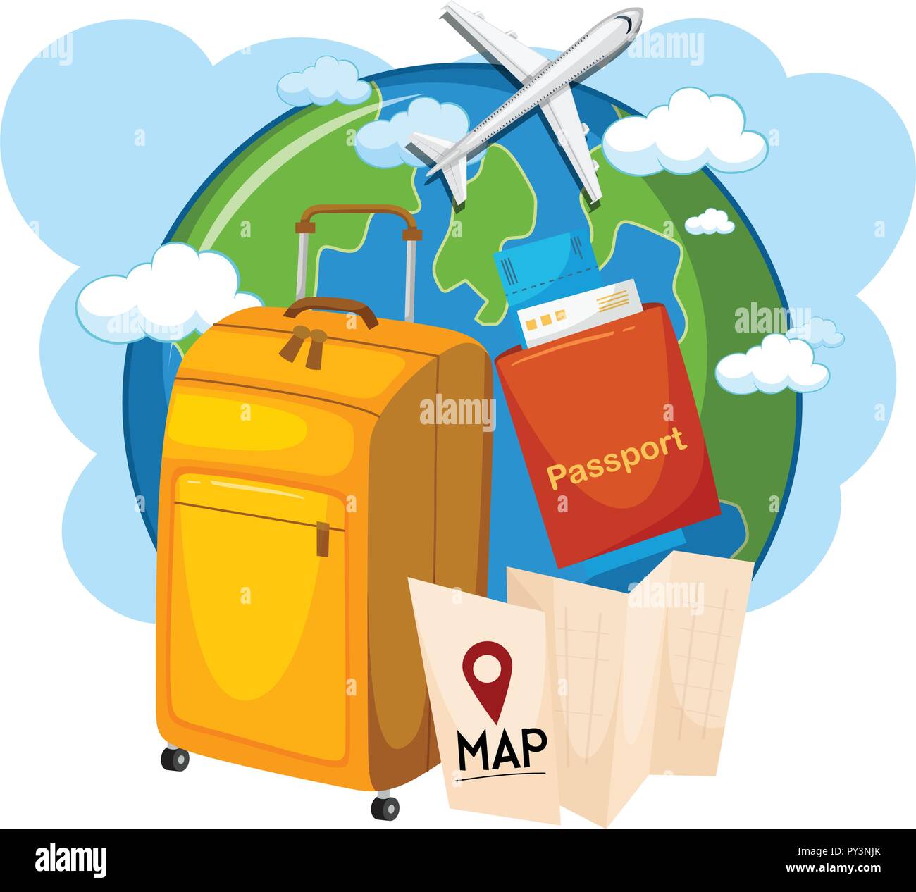 A tourist element on white background illustration Stock Vector Image ...