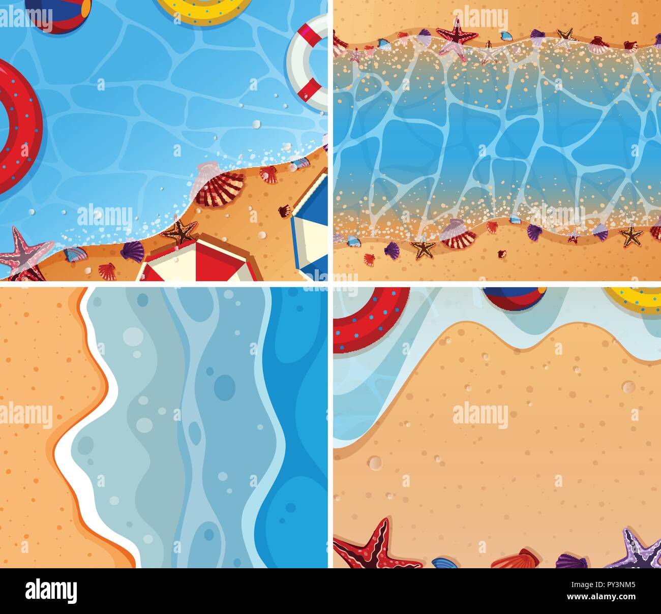 A set of beach and sea illustration Stock Vector Image & Art - Alamy