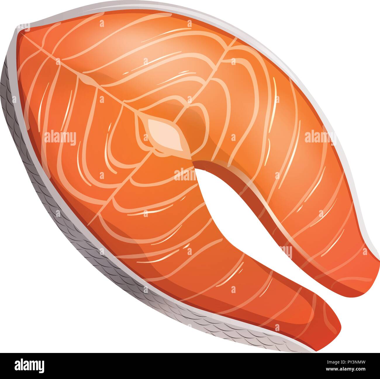 Fillet of fresh salmon illustration Stock Vector Image & Art - Alamy