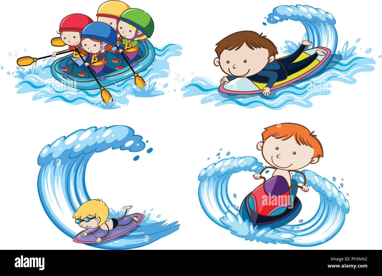 River activities Stock Vector Images - Alamy
