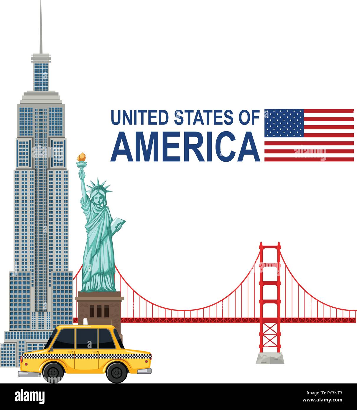 A Set of USA Landmark illustration Stock Vector Image & Art - Alamy