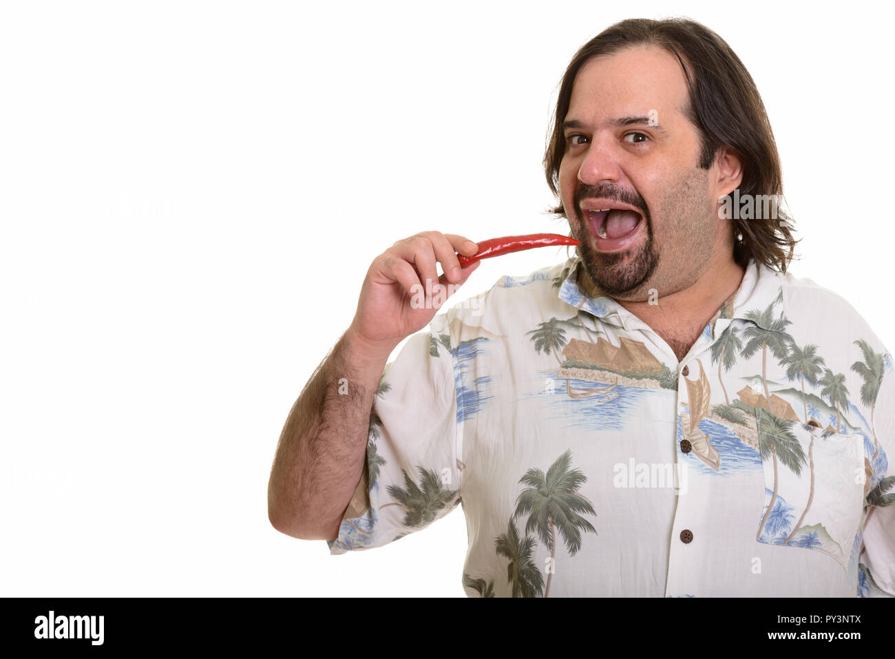 Fat guy ready to eat hi-res stock photography and images - Alamy