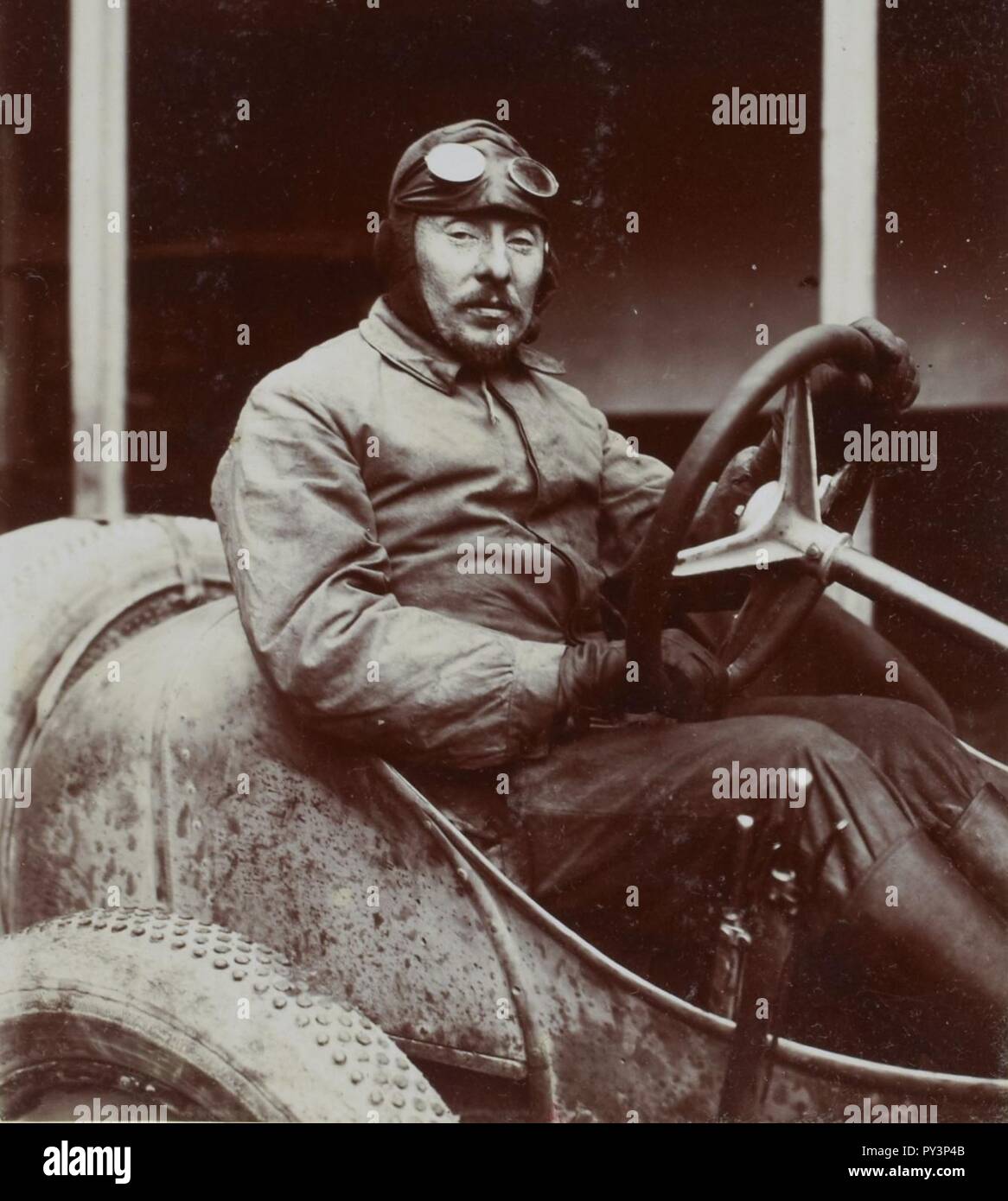 Camille Jenatzy au GP de France 1908, sur Mors Stock Photo - Alamy
