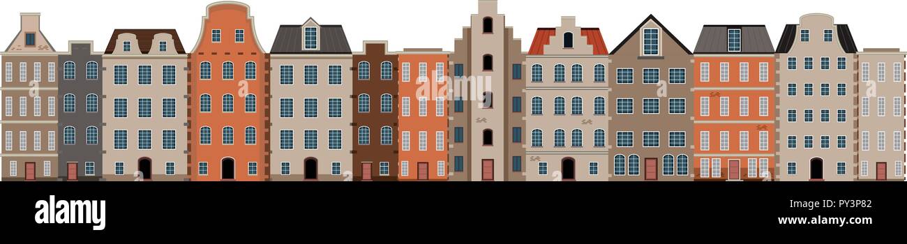Scene of building streetscape illustration Stock Vector Image & Art - Alamy