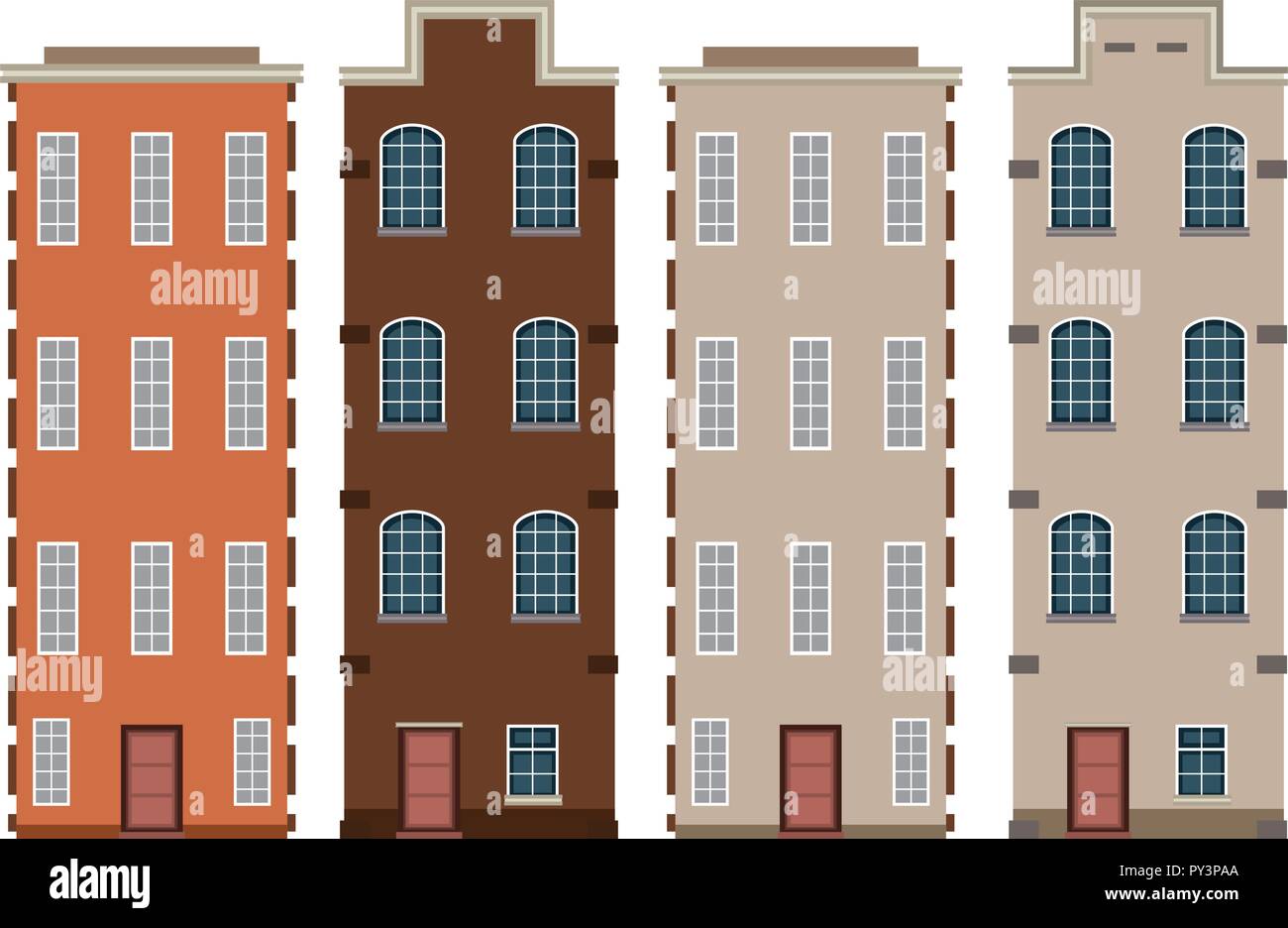 A Set of Dutch Building illustration Stock Vector Image & Art - Alamy