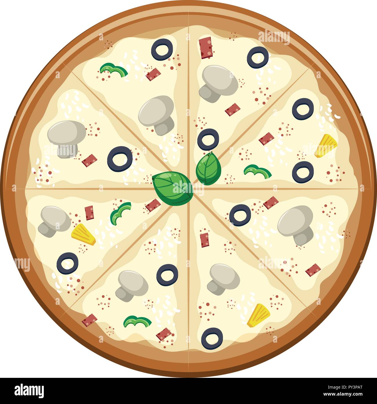 Mushroom cheese cream sauce Stock Vector Images - Alamy