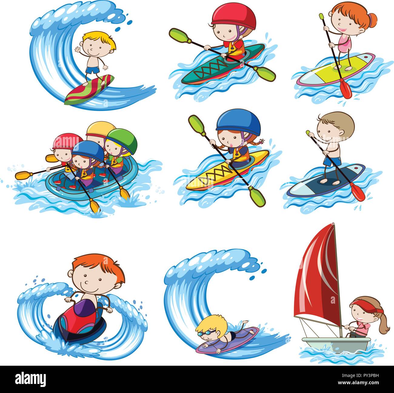 A set of water sport illustration Stock Vector Image & Art - Alamy