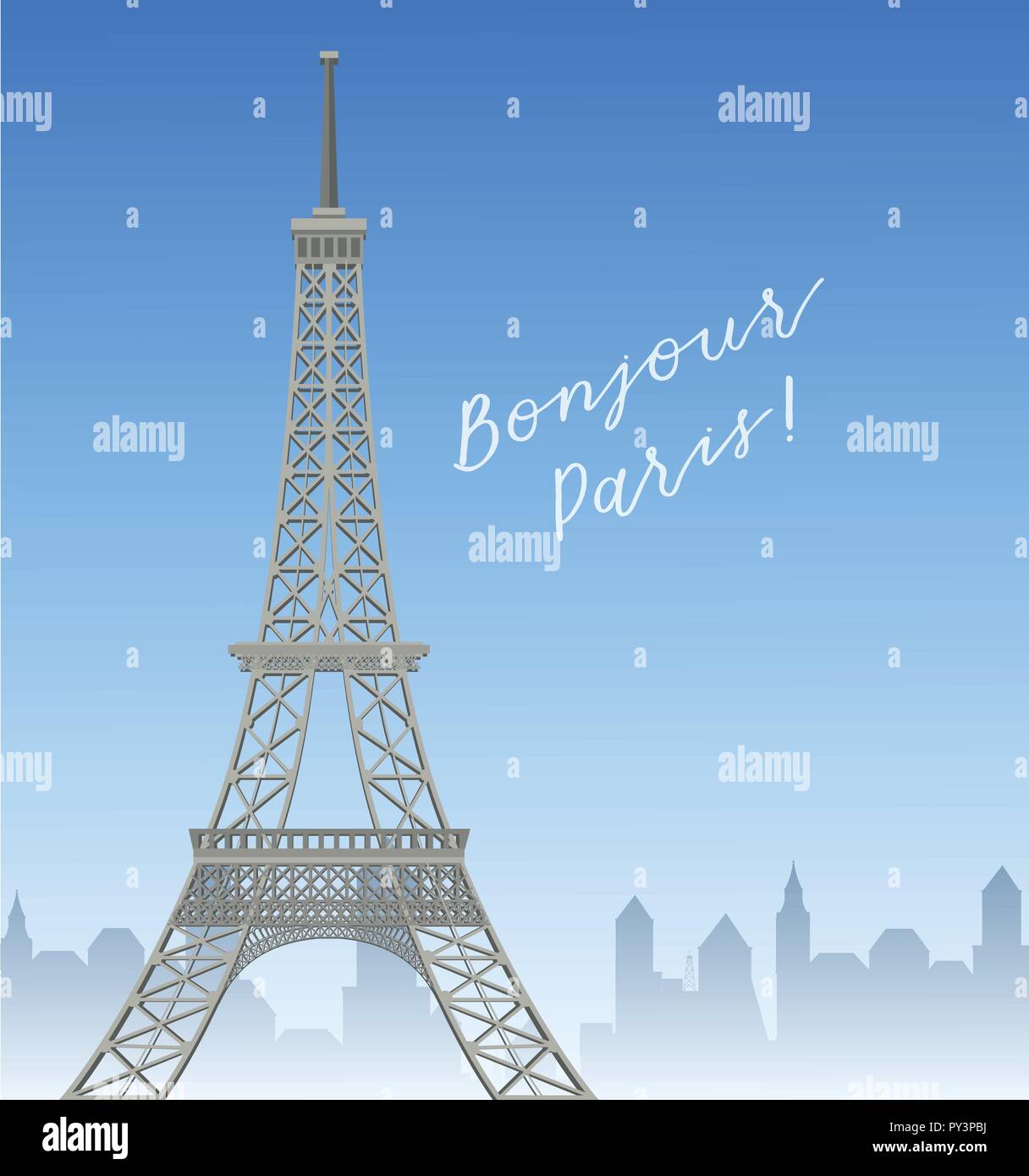Eiffel Tower In Paris illustration Stock Vector Image & Art - Alamy