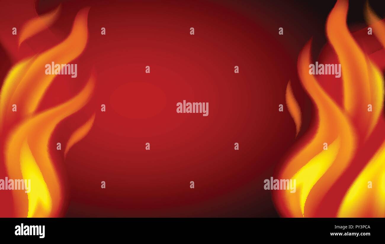 A Red Hot Fire Background illustration Stock Vector Image & Art - Alamy