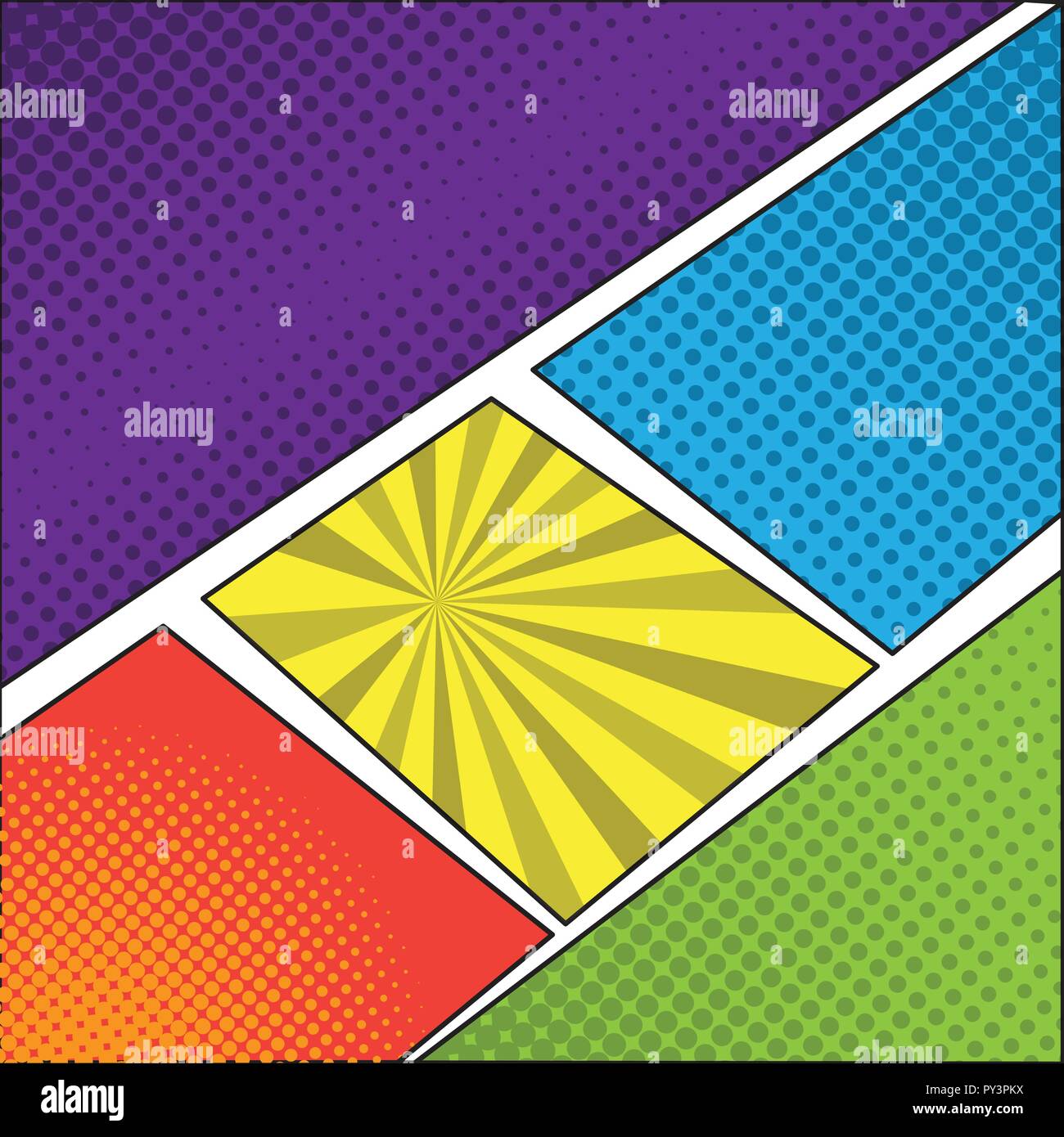 Colored comic page Stock Vector Image & Art - Alamy