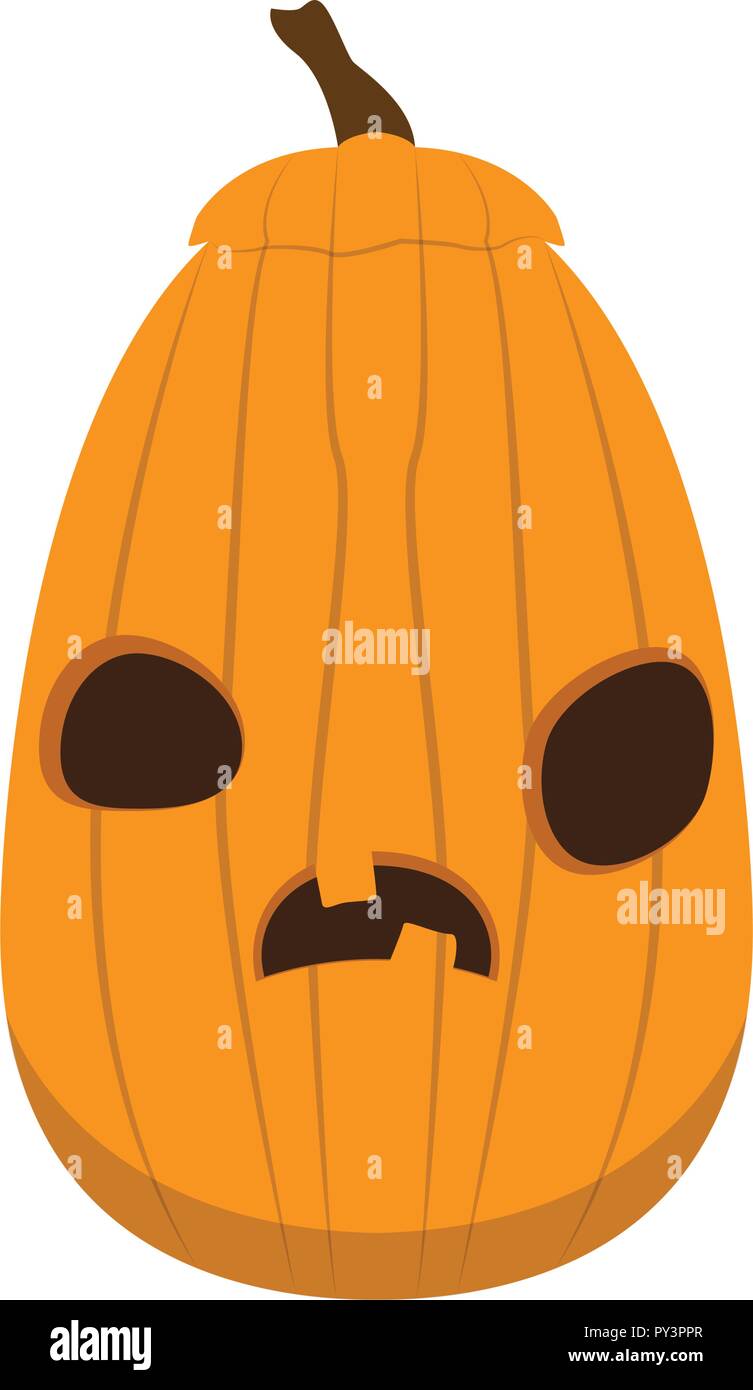 Isolated confused halloween pumpkin Stock Vector Image & Art - Alamy
