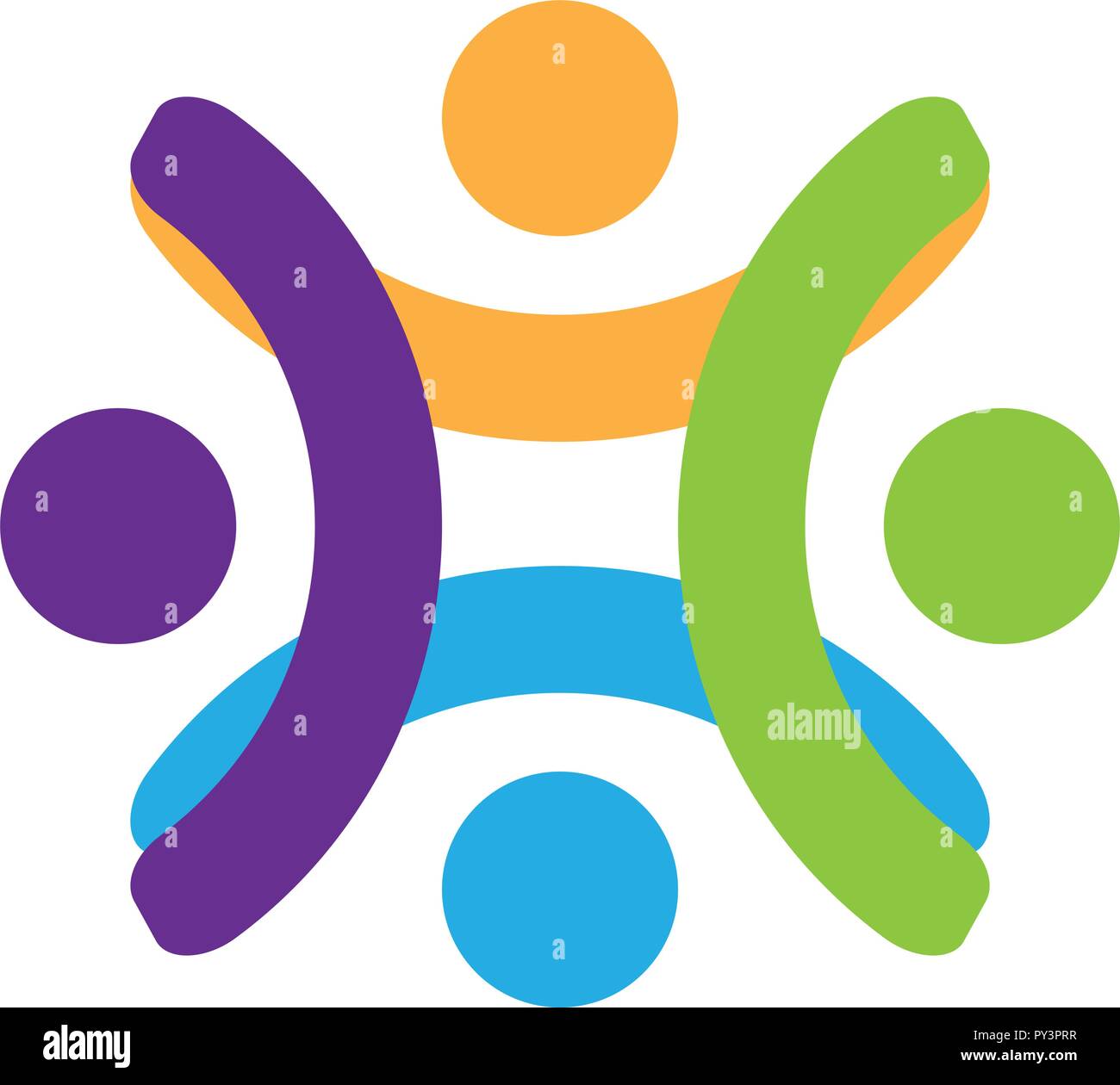 Isolated business teamwork logo Stock Vector Image & Art - Alamy