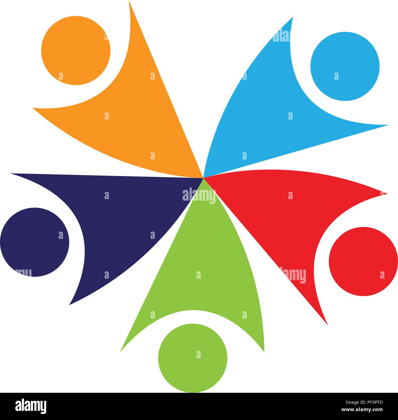 Isolated business teamwork logo Stock Vector Image & Art - Alamy