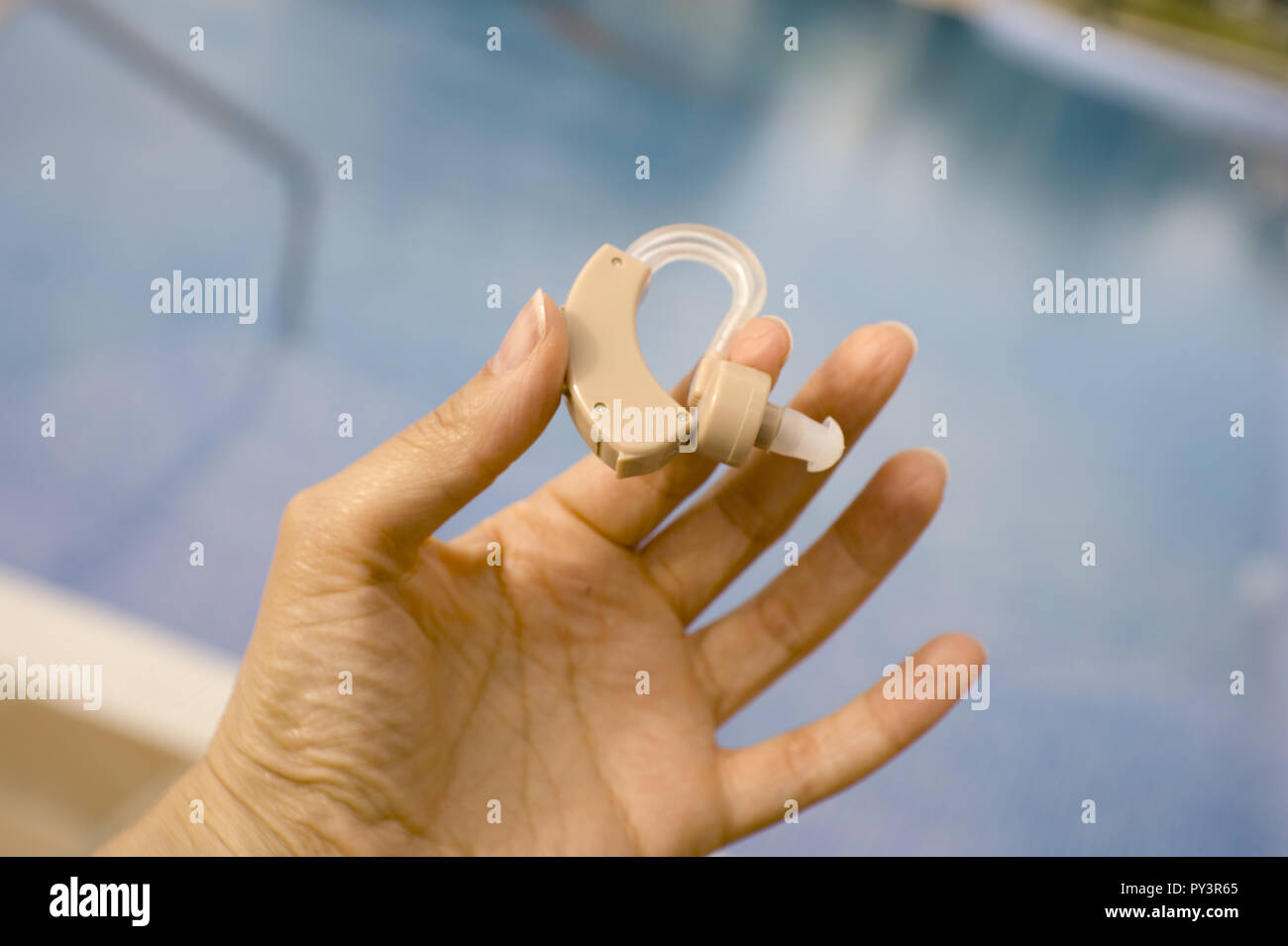 Hearing aid for people with hearing impairment Stock Photo - Alamy