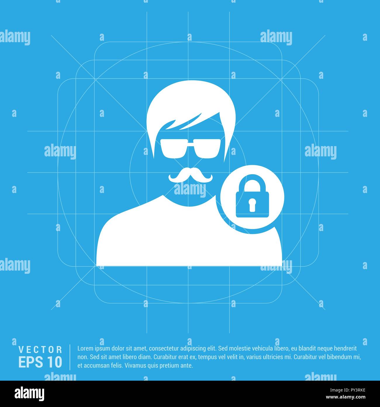 Secure User Icon Stock Vector Image & Art - Alamy