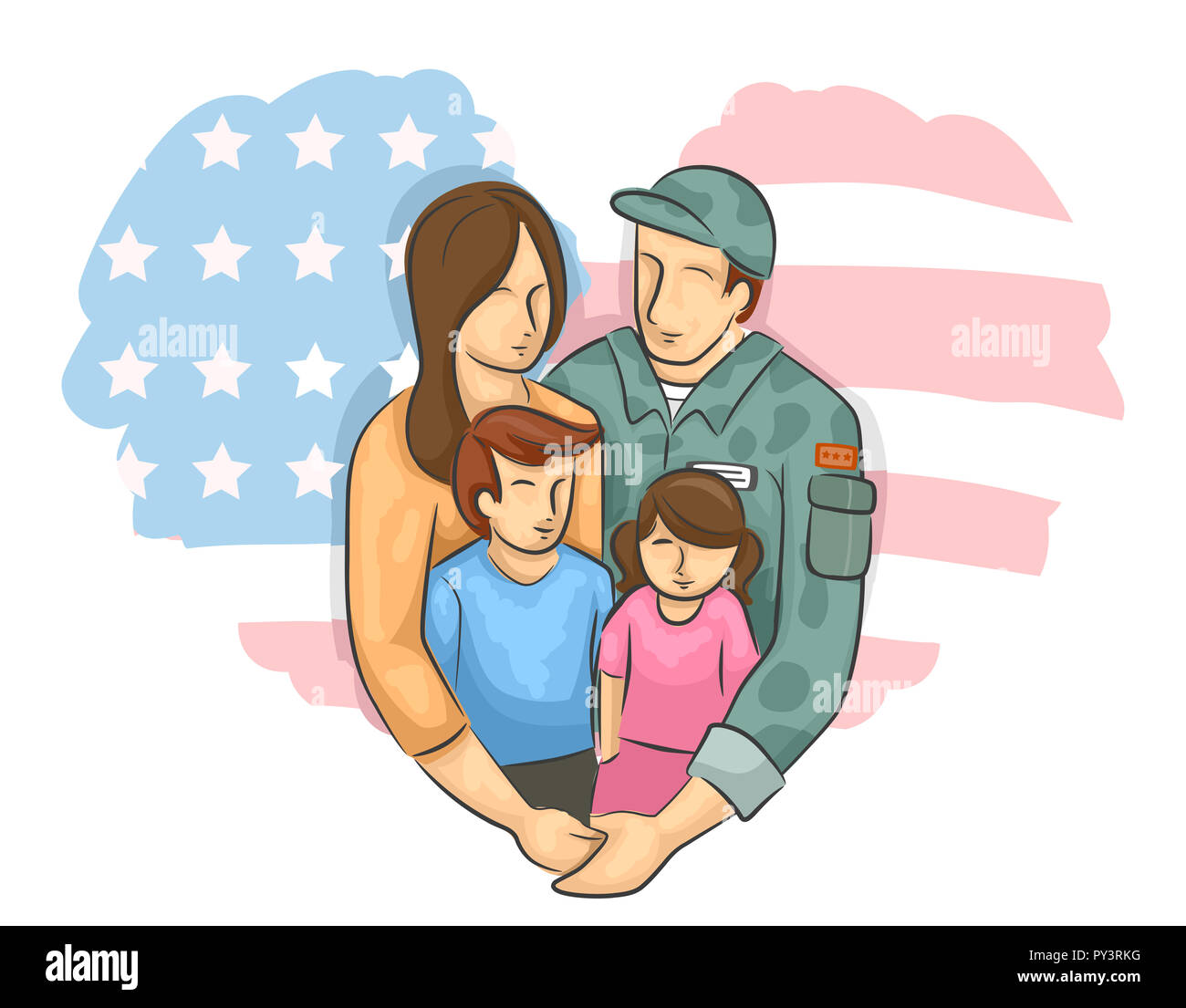 Cartoon illustration army soldier boy hi-res stock photography and ...