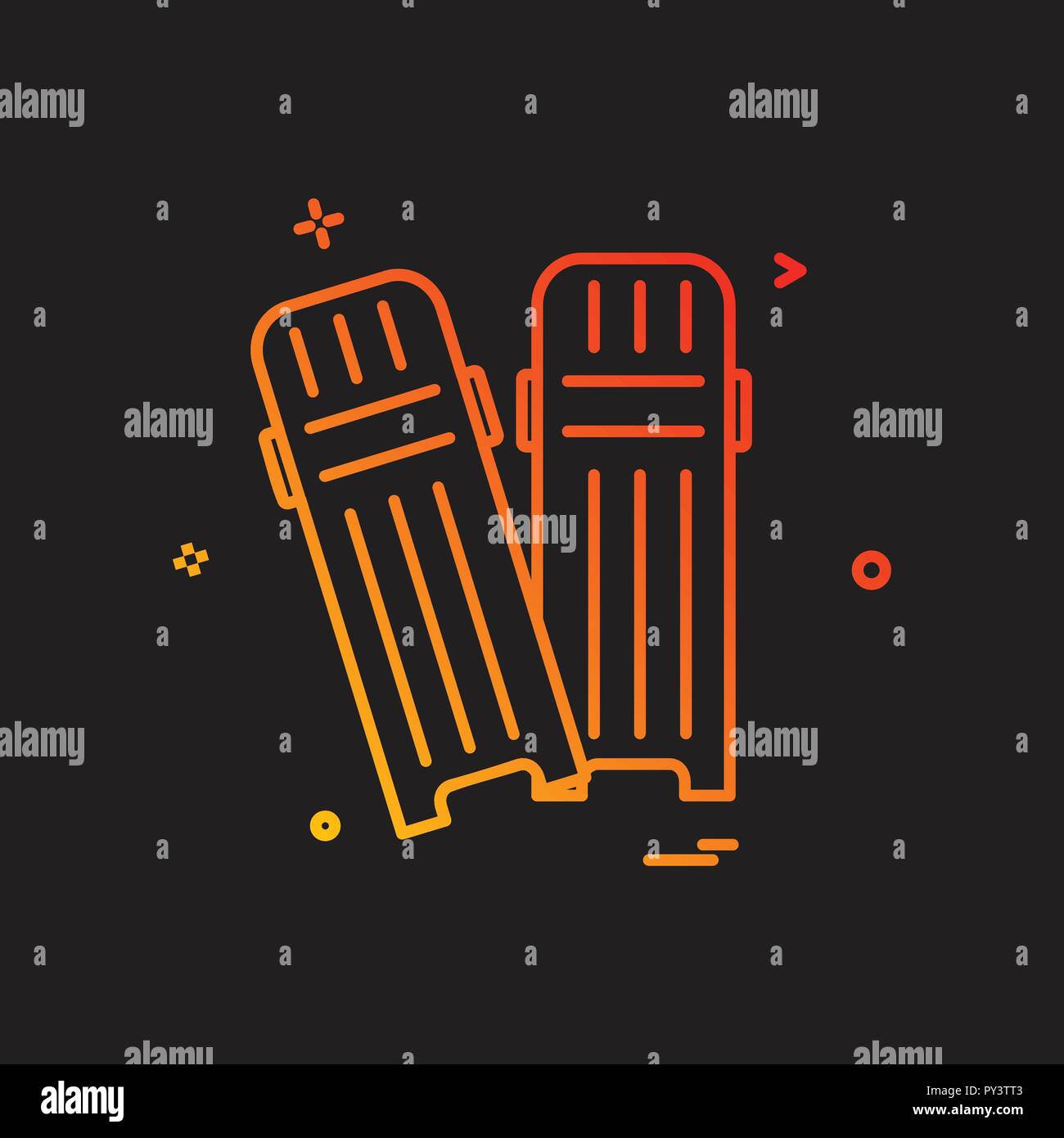 Cricket pads protection safety icon vector design Stock Vector Image ...