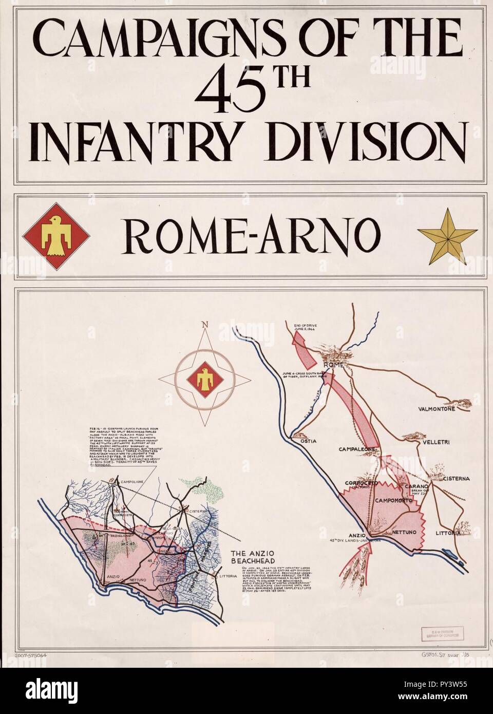 Campaigns of the 45th Infantry Division - (Europe Stock Photo - Alamy