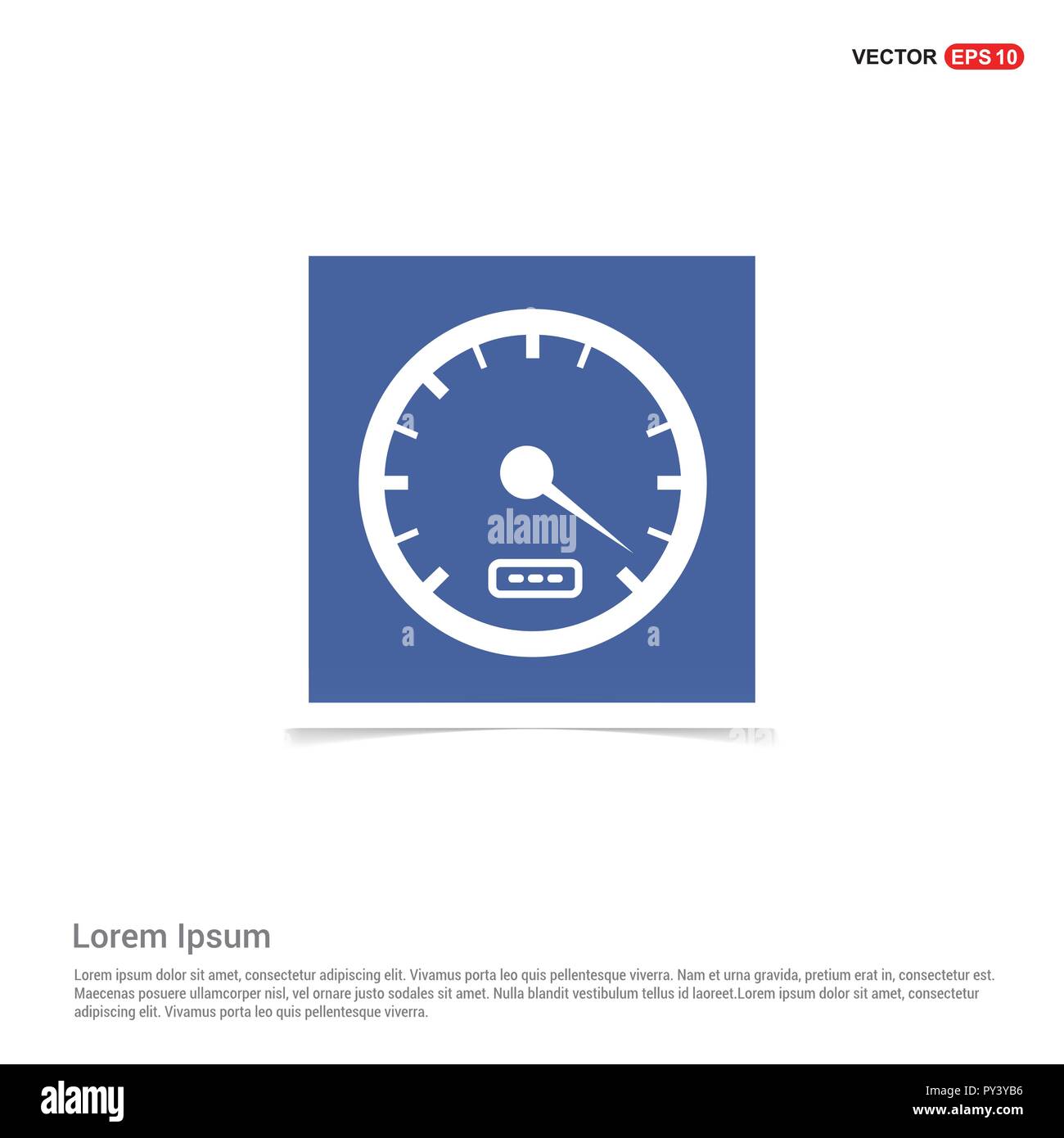 Speedometer Icon - Blue photo Frame Stock Vector Image & Art - Alamy