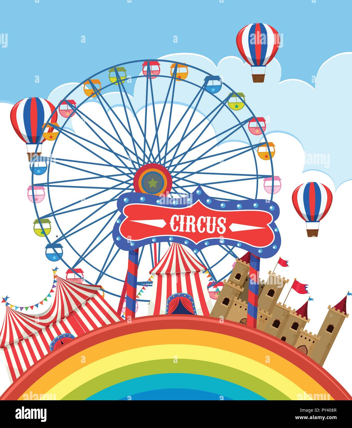 A fun fair template illustration Stock Vector Image & Art - Alamy
