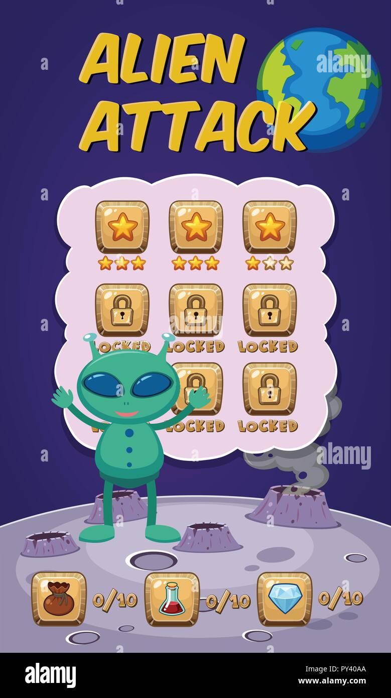 Alien attack earth Stock Vector Images - Alamy