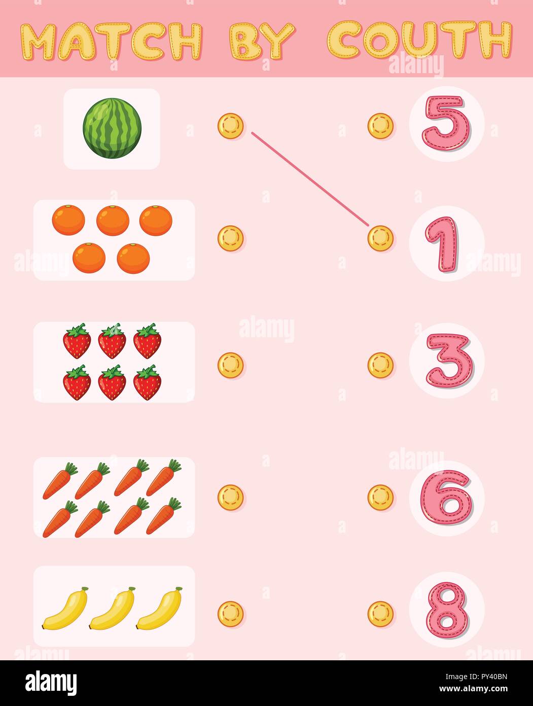 A math pair worksheet illustration Stock Vector Image & Art - Alamy