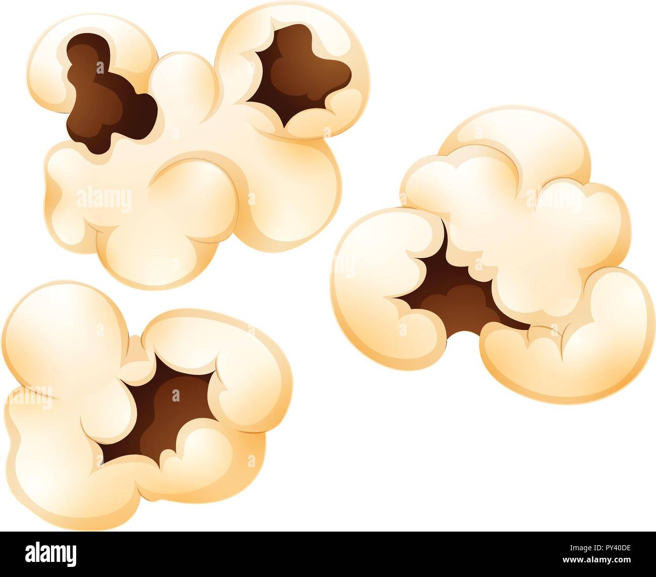 Popcorn on White Background illustration Stock Vector Image & Art - Alamy