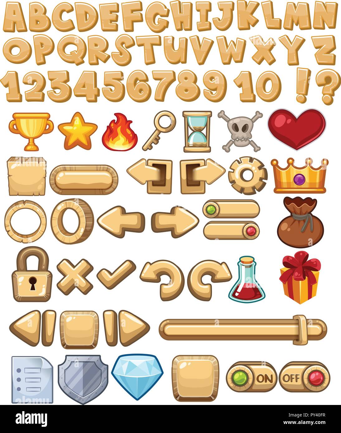 Alphabet and game icon illustration Stock Vector Image & Art - Alamy