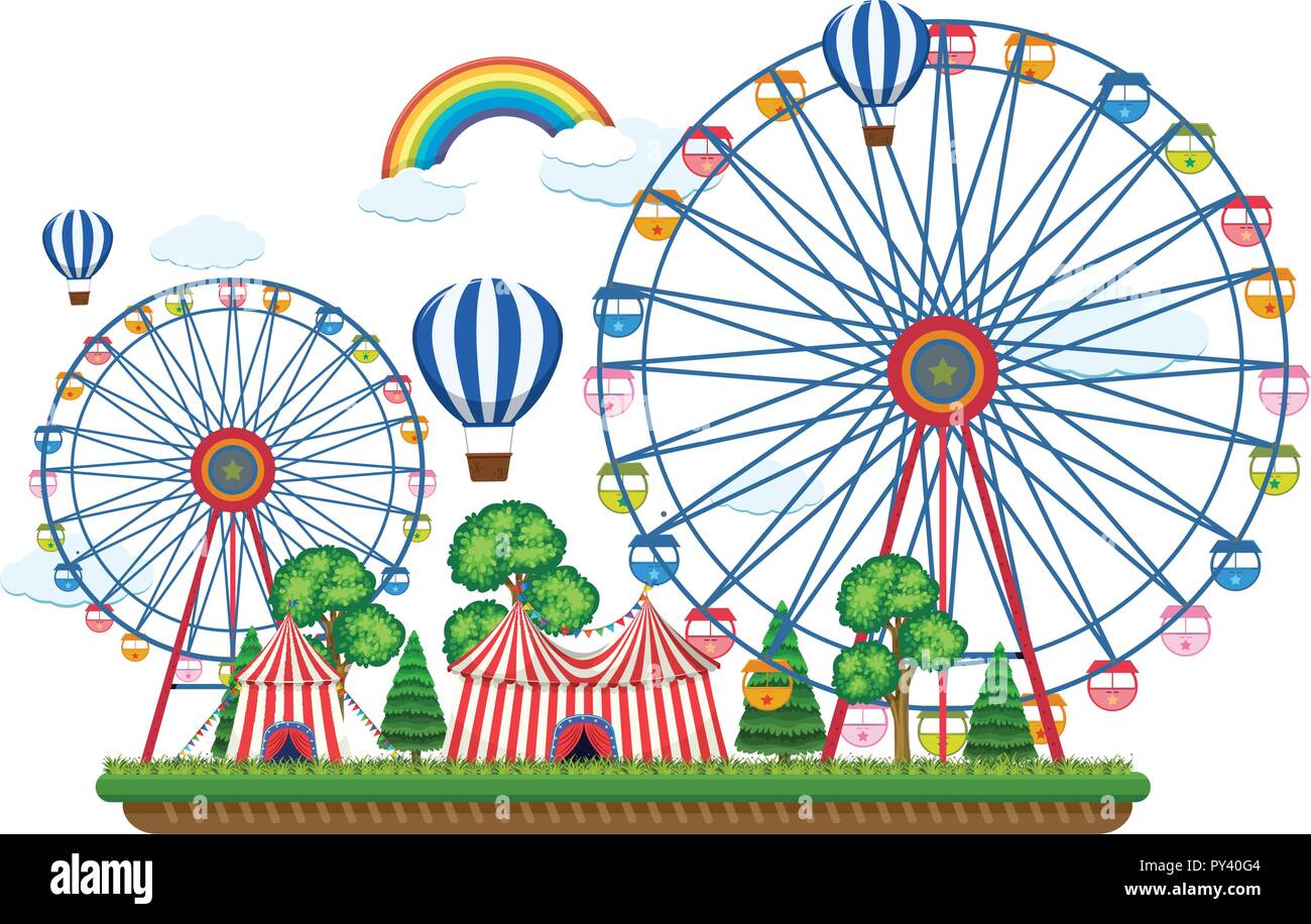 A circus template on white background illustration Stock Vector Image ...