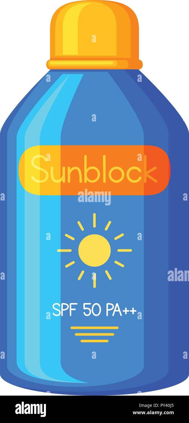 A Sunblock on White Background illustration Stock Vector Image & Art ...
