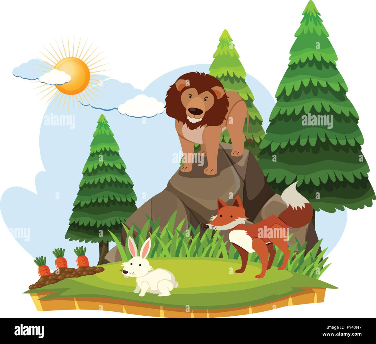 Exotic Animals in Nature illustration Stock Vector Image & Art - Alamy