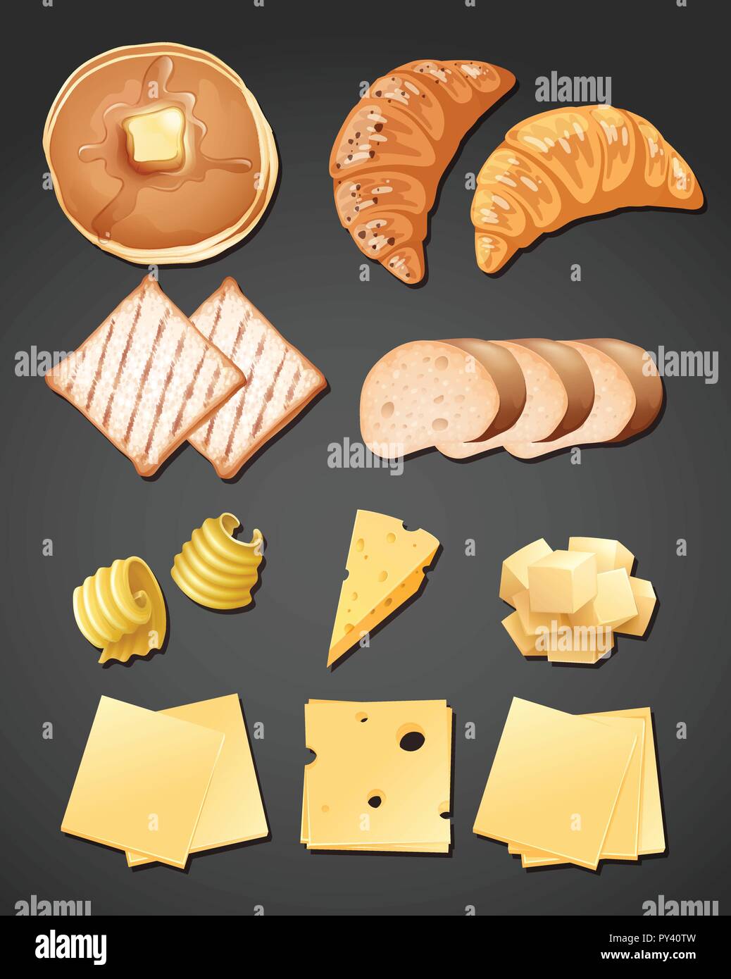 Bread baguettes Stock Vector Images - Alamy