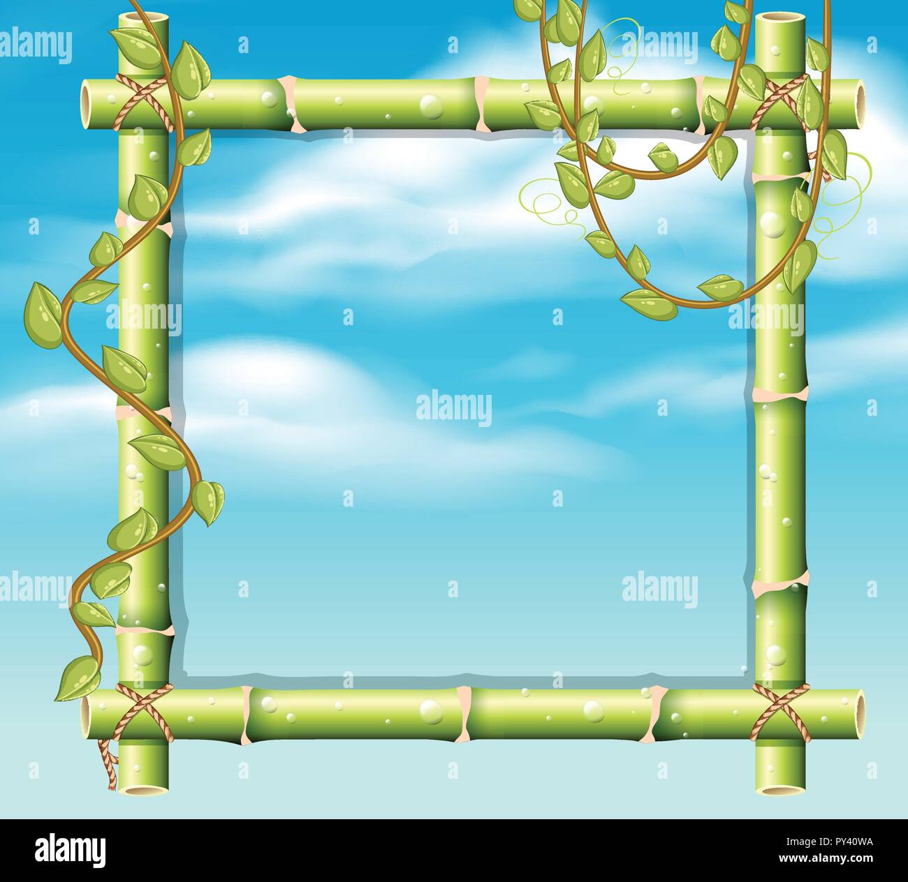 A bamboo border on sky illustration Stock Vector Image & Art - Alamy