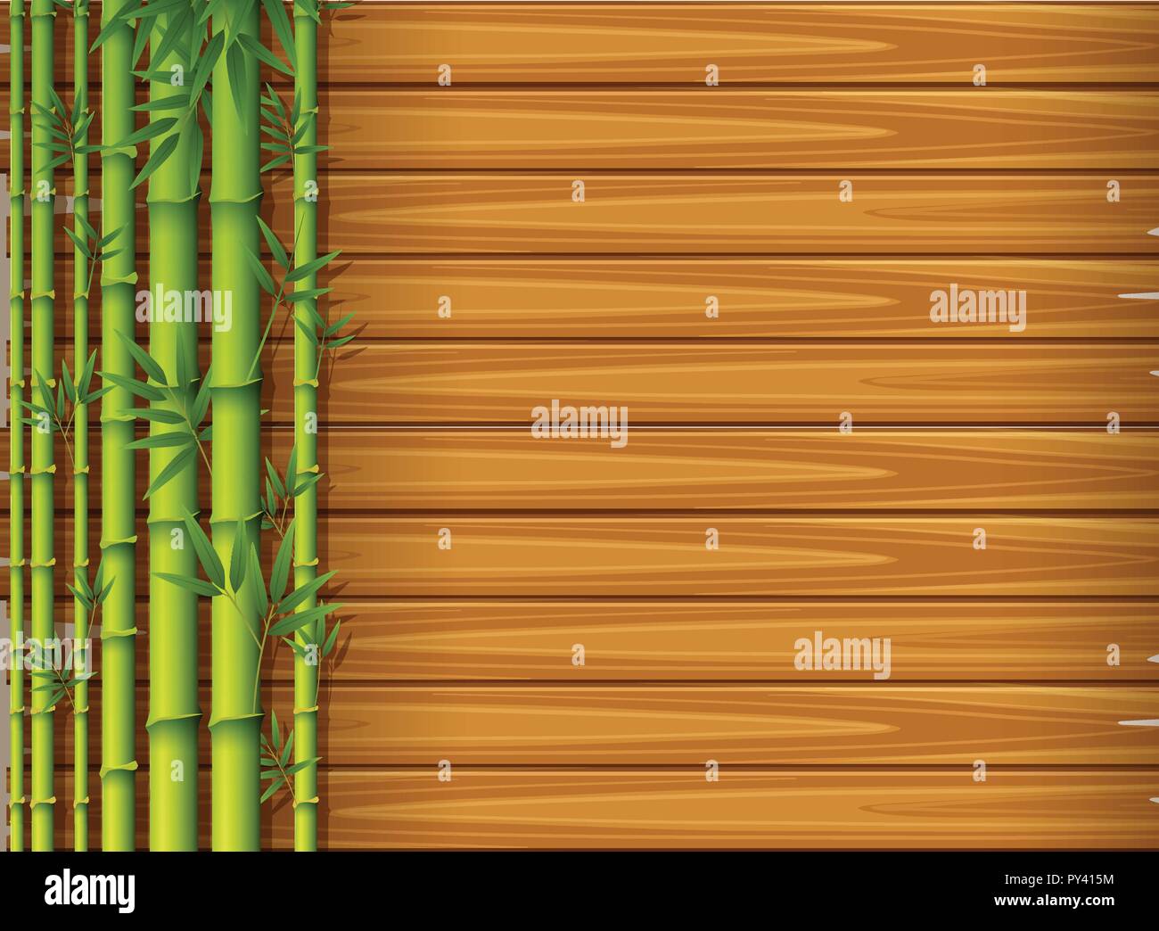 Beautiful nature bamboo template illustration Stock Vector Image & Art ...