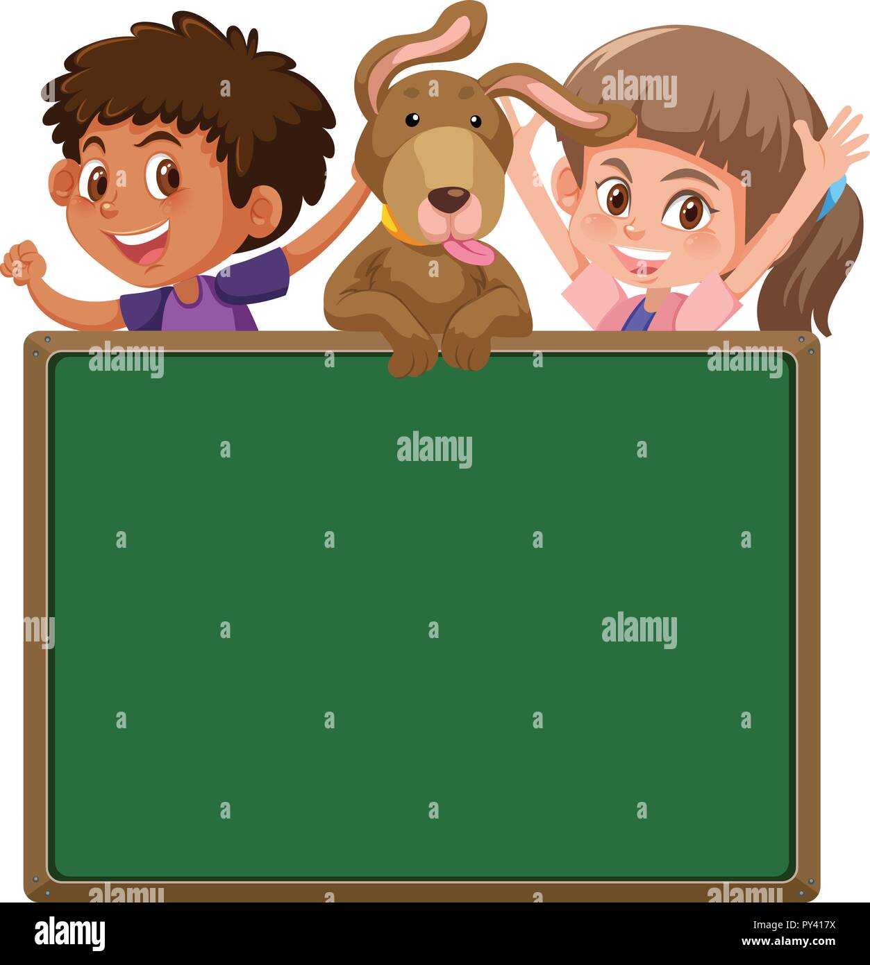 Child behind girl Stock Vector Images - Alamy