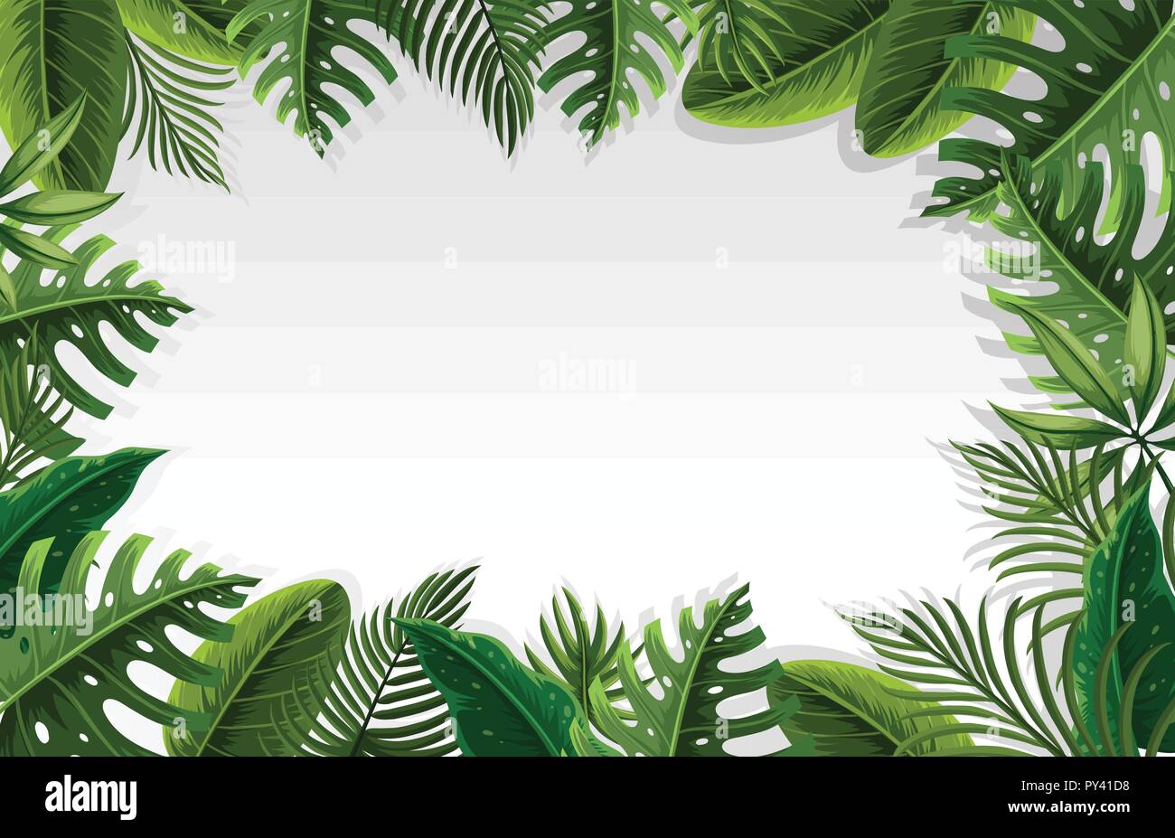 A beautiful leaf frame illustration Stock Vector Image & Art - Alamy