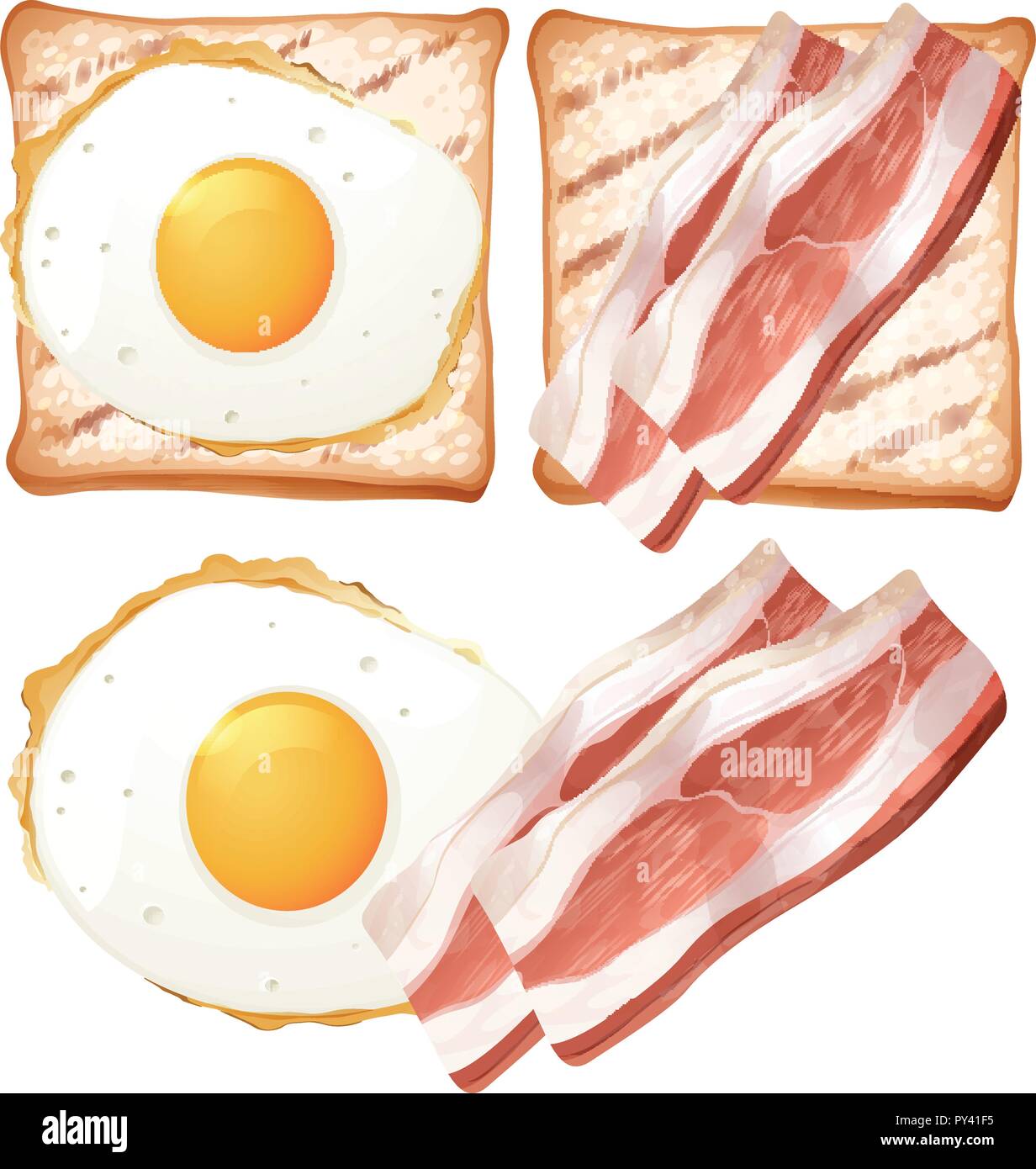 A Breakfast Toast Set illustration Stock Vector Image & Art - Alamy