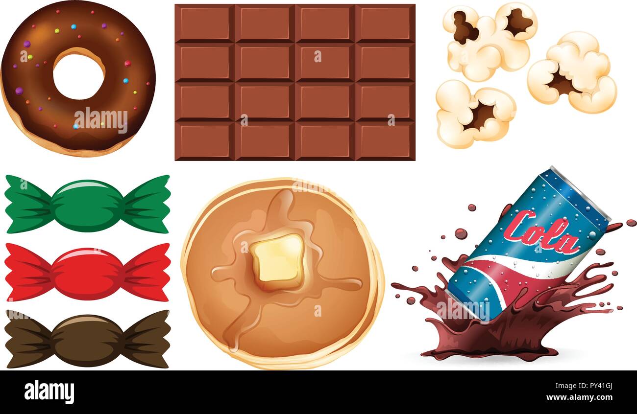 Set of junk food illustration Stock Vector Image & Art - Alamy