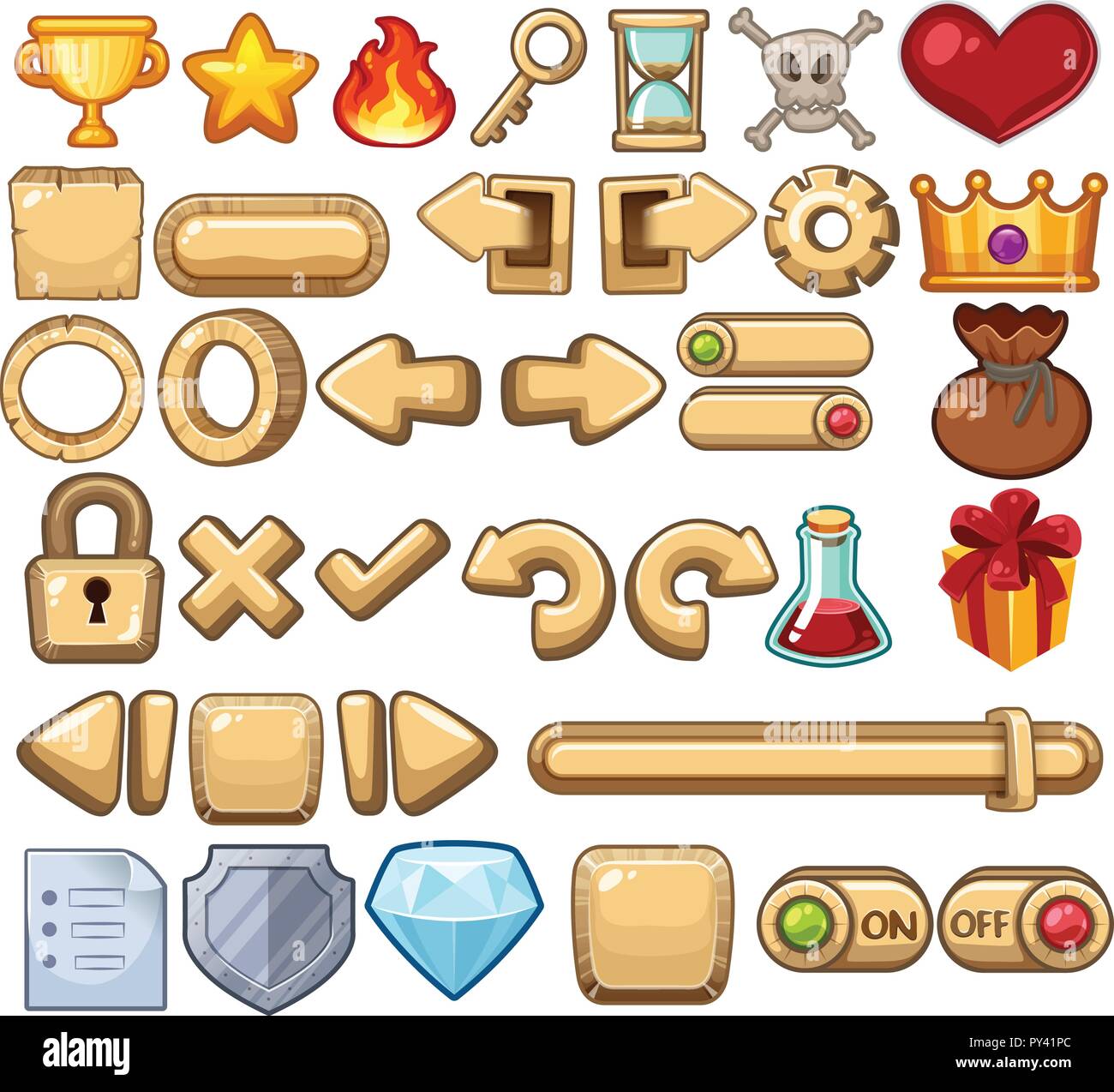 A Set of Game Icons illustration Stock Vector Image & Art - Alamy