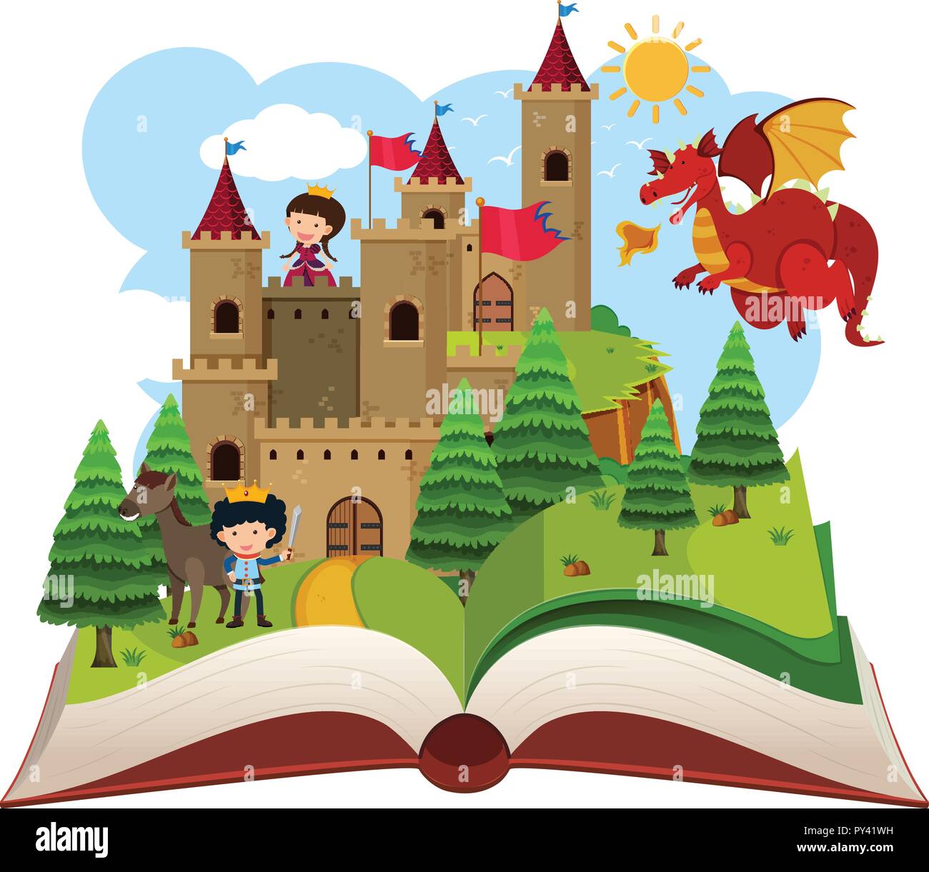 Fairy Tale Open Book Template