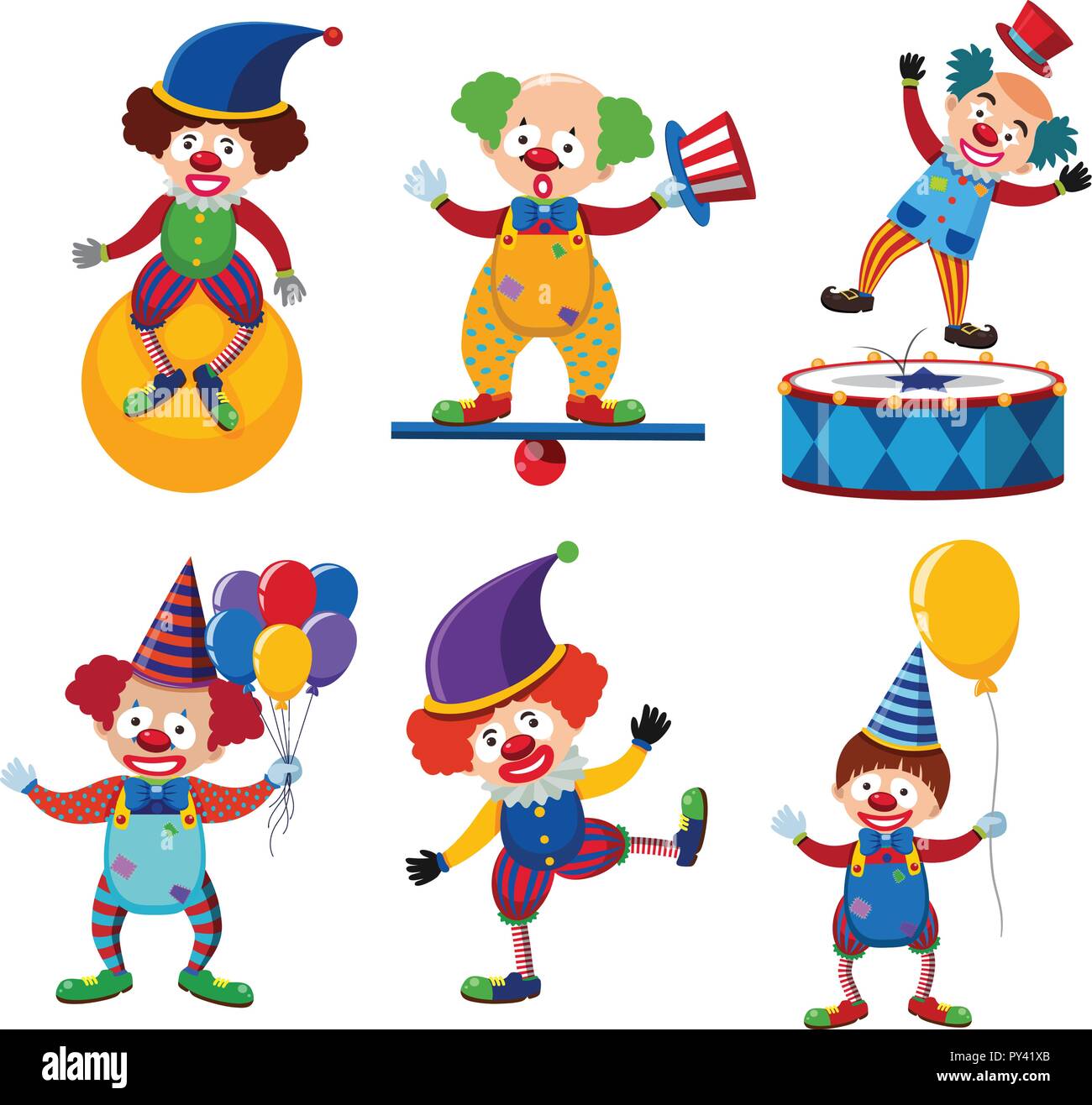 Clown clowns entertainment circus Stock Vector Images - Alamy